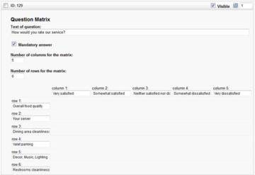 New Matrix question type for eZ Survey | Mugo Web