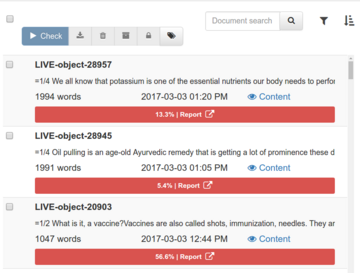 Plagiarism scanner integrated into an editorial approval workflow ...